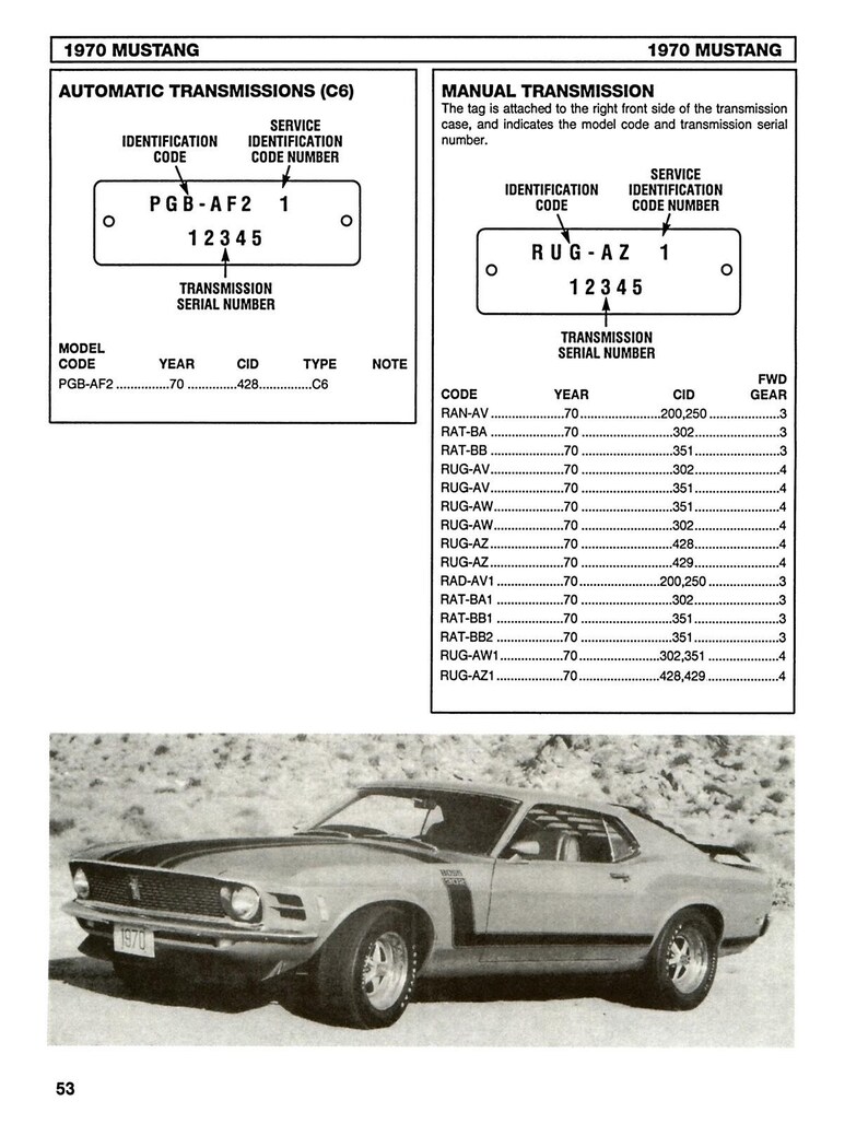 1964 1/2 -1993 Mustang ID Numbers Catalog by Cars & Parts - Etsy