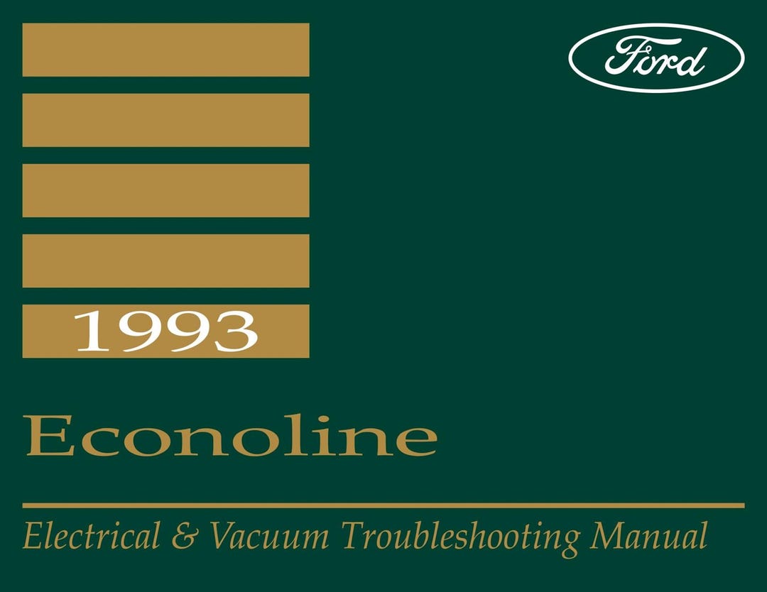 1993 Ford Econoline Electrical and Vacuum Troubleshooting Manual - Etsy