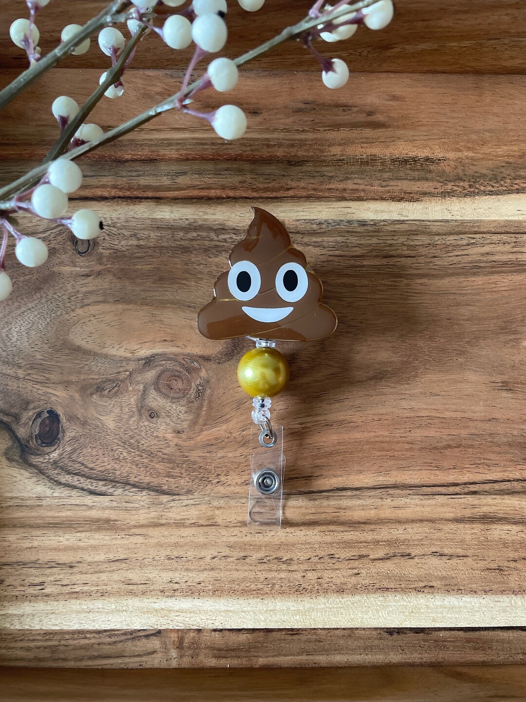 Poop Emoji Badge Reel - Etsy