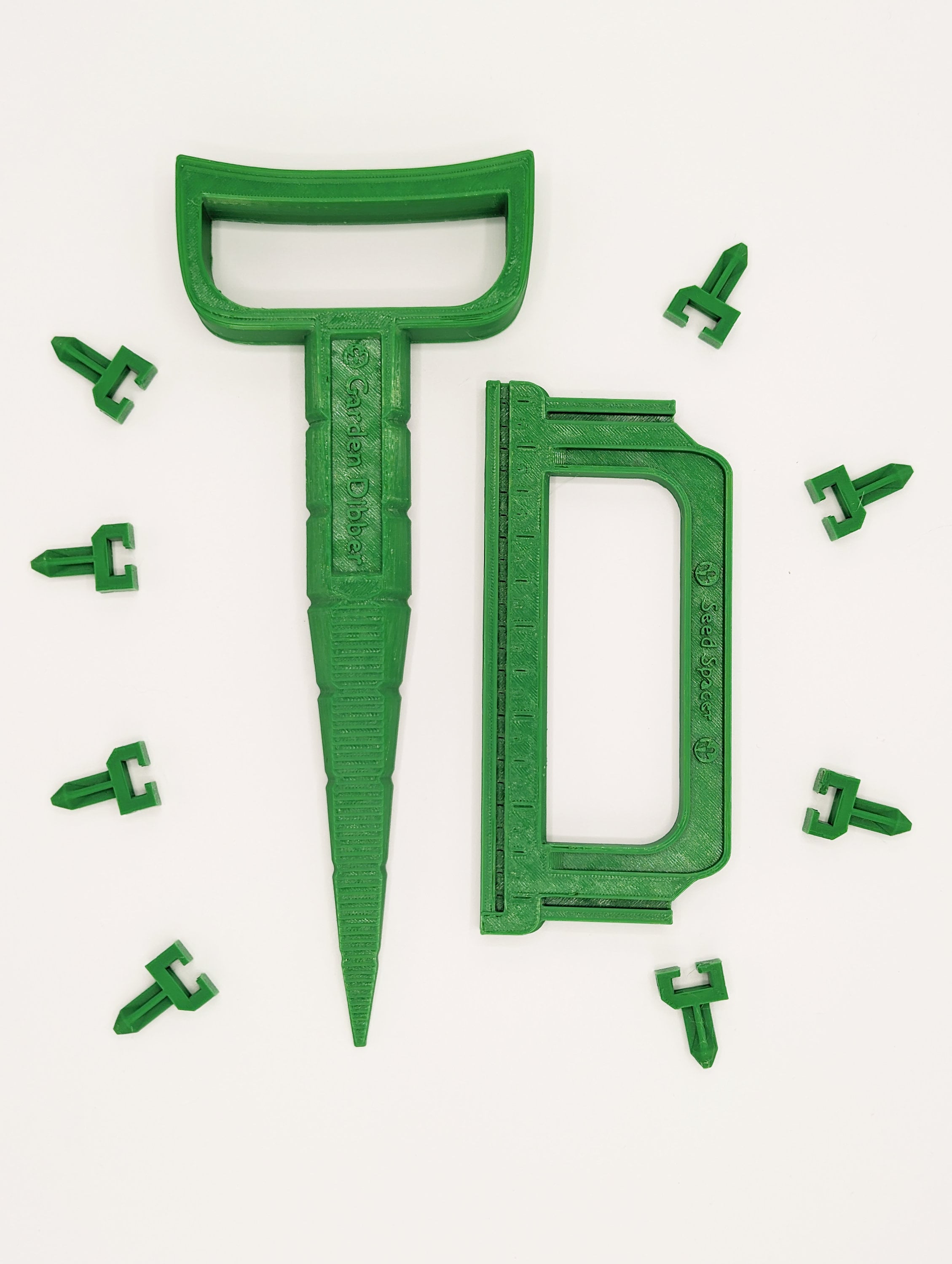 Garden Dibber and Adjustable Seed Spacer Set, Unique Gift for Gardeners ...