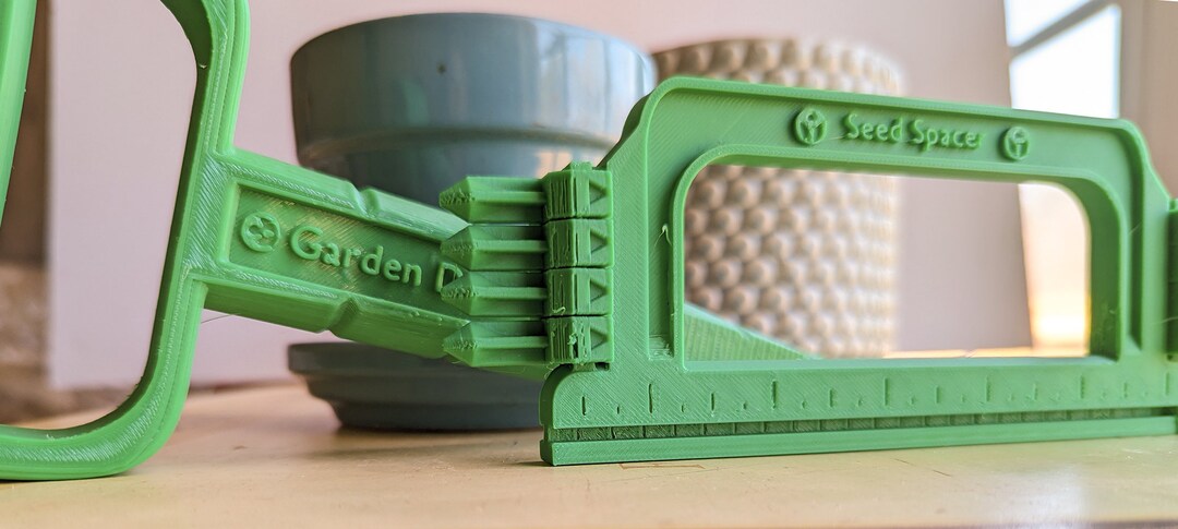 Garden Dibber and Adjustable Seed Spacer Set, Unique Gift for Gardeners ...