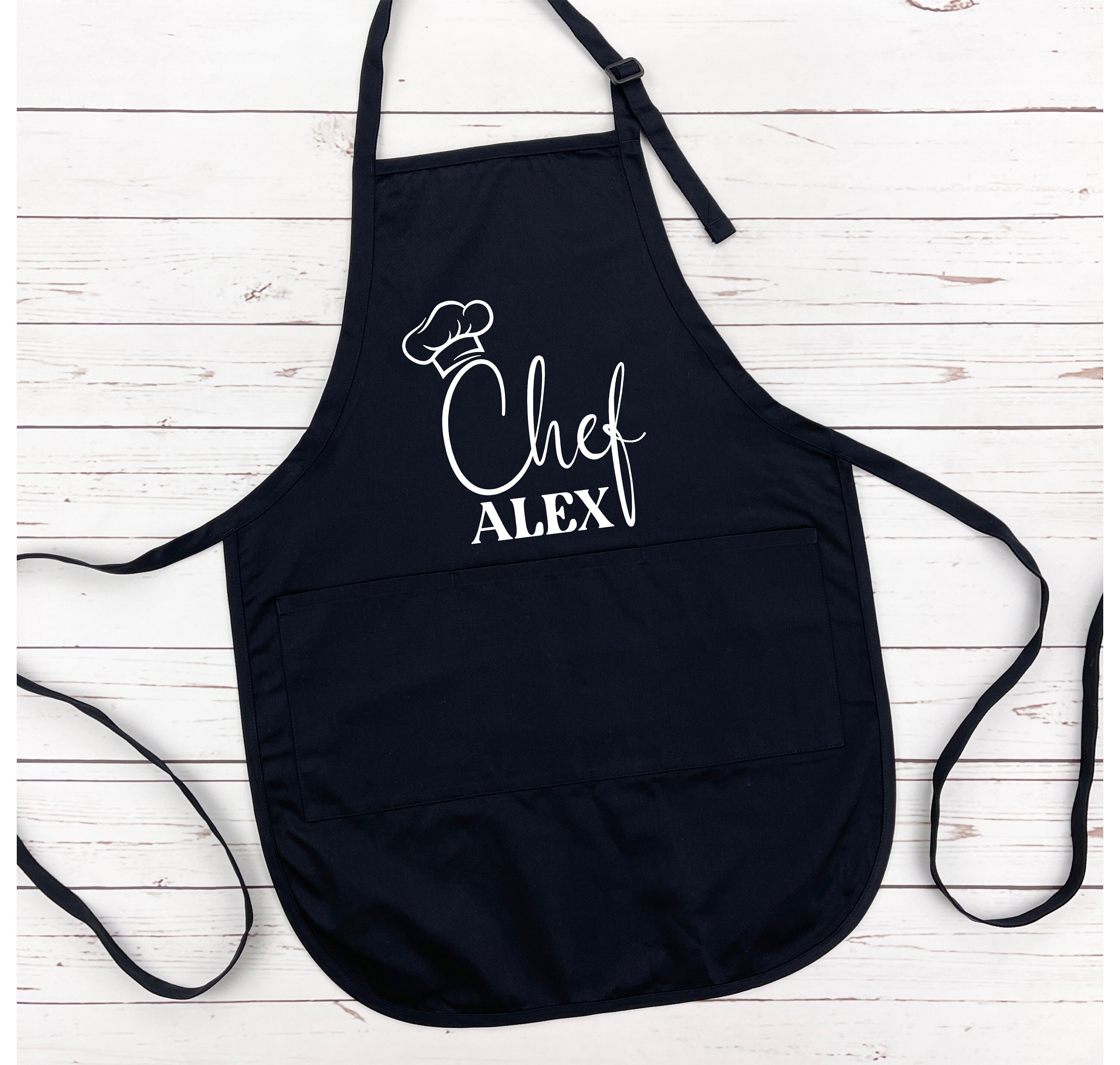 Customized Apron, Chef Printed Apron, Personalized Apron With Pocket ...