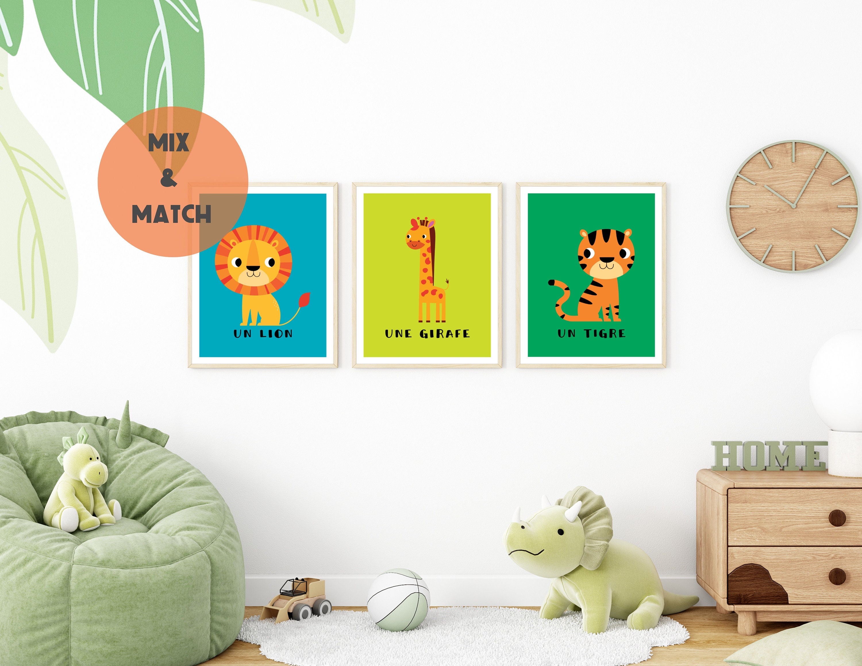 Boho Nursery Wall Art Giraffe Printable Wall Decor Safari Nursery Decor ...