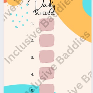 Kids Daily Routine Schedule, Visual Schedule, Printable, PDF, Daily ...