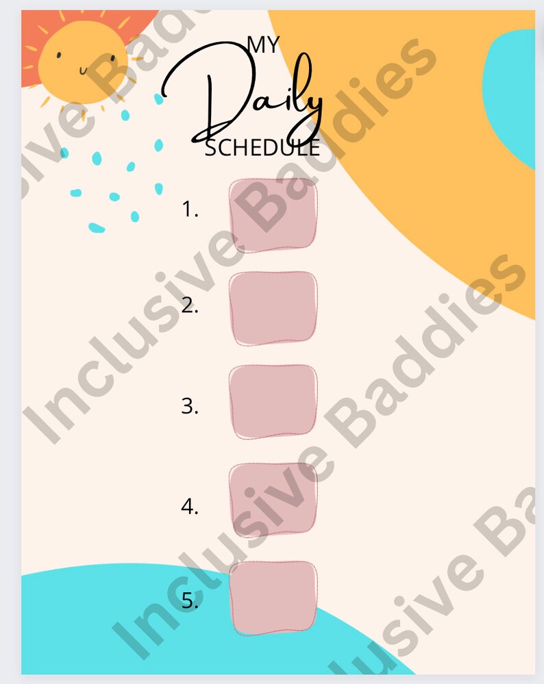 Kids Daily Routine Schedule, Visual Schedule, Printable, PDF, Daily ...