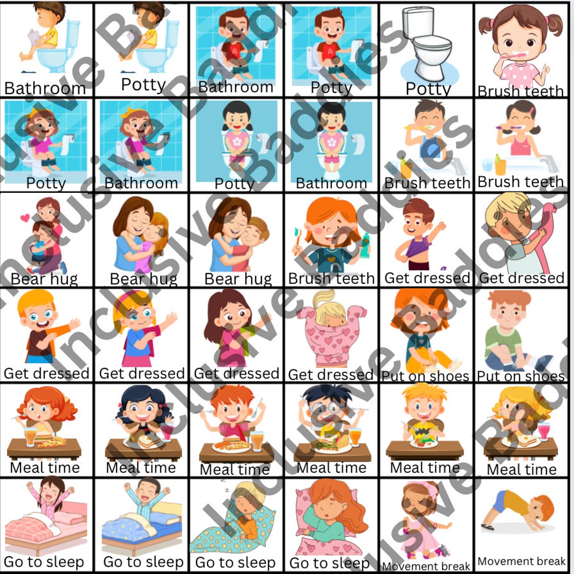 Home Chores and Routine Visual Icons, Daily Schedule, Independent ...