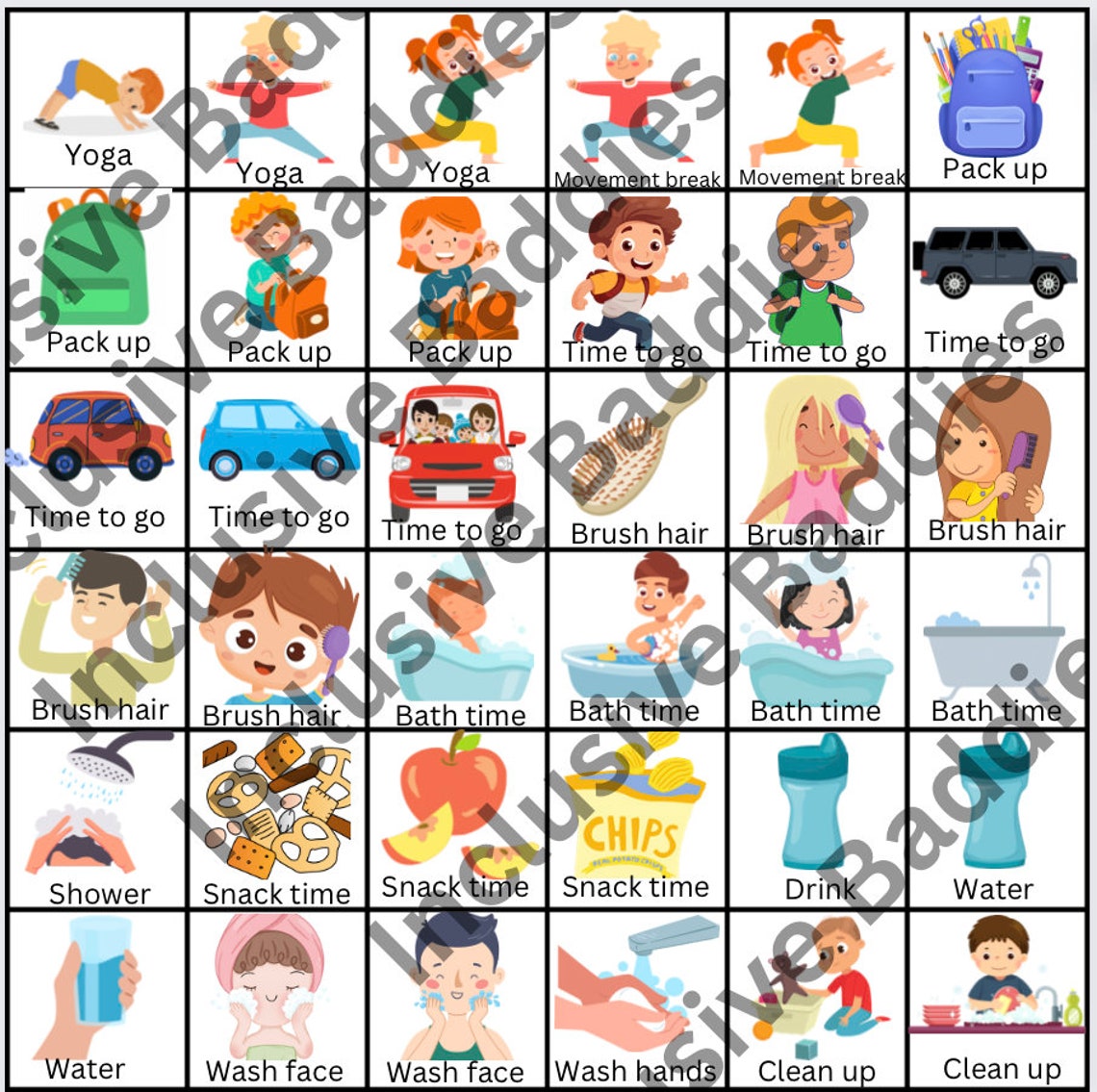 Home Chores and Routine Visual Icons, Daily Schedule, Independent ...