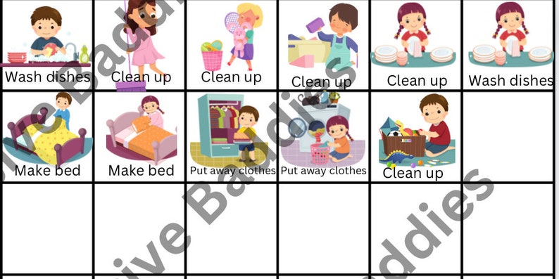 Home Chores and Routine Visual Icons, Daily Schedule, Independent ...