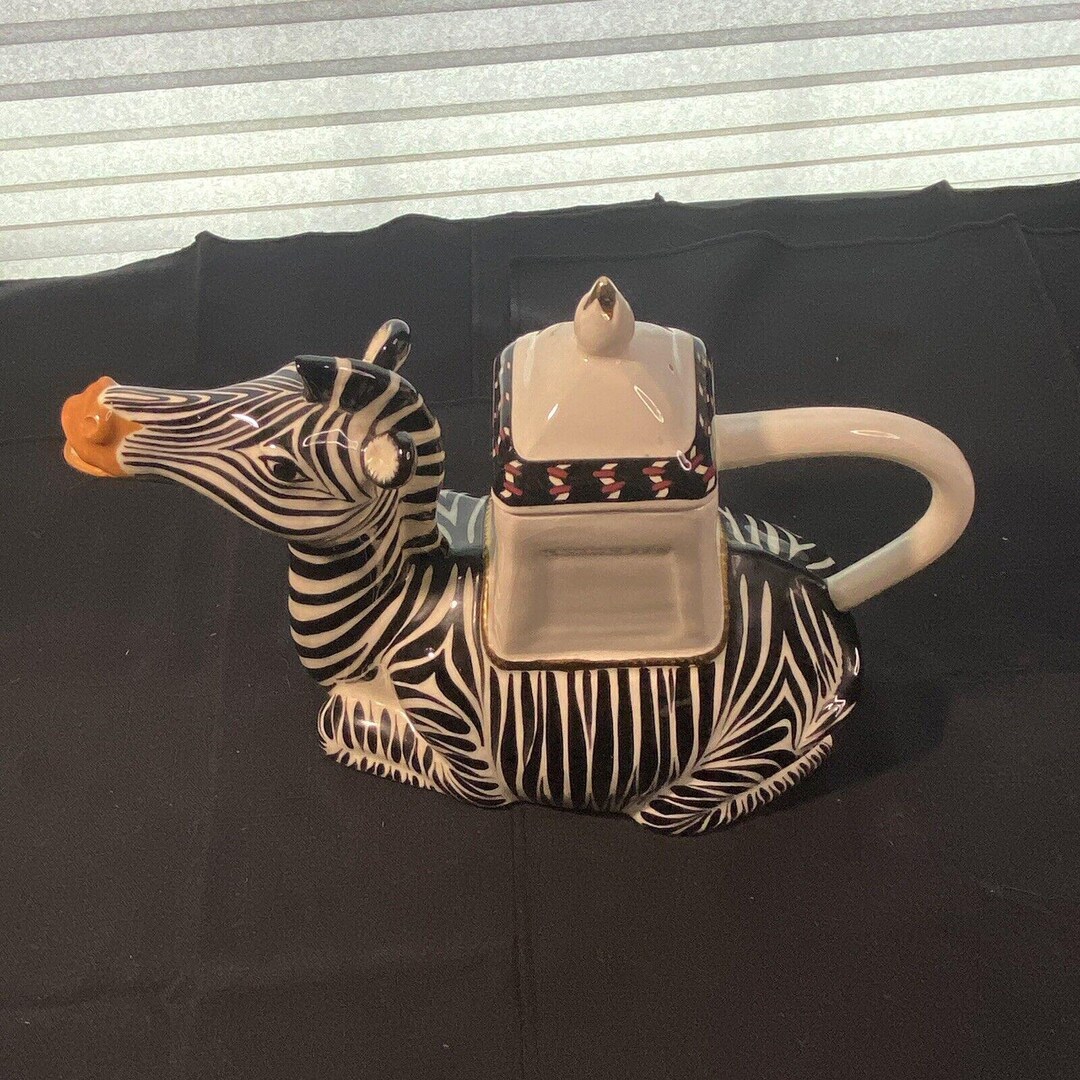 Zebra Handmade Teapot Tom Hatton 1984 - Etsy