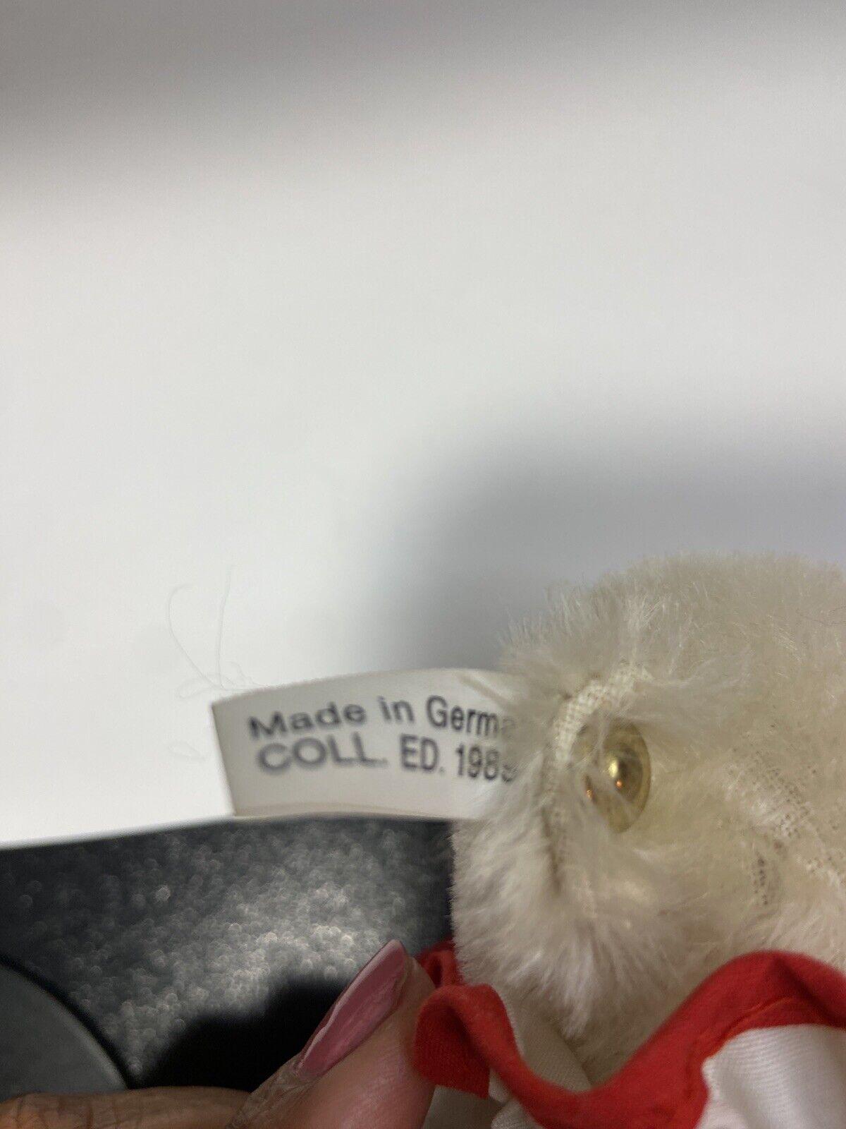 Vintage 1989 Mohair Steiff White Teddy Clown Ltd Edition #1397 Missing ...