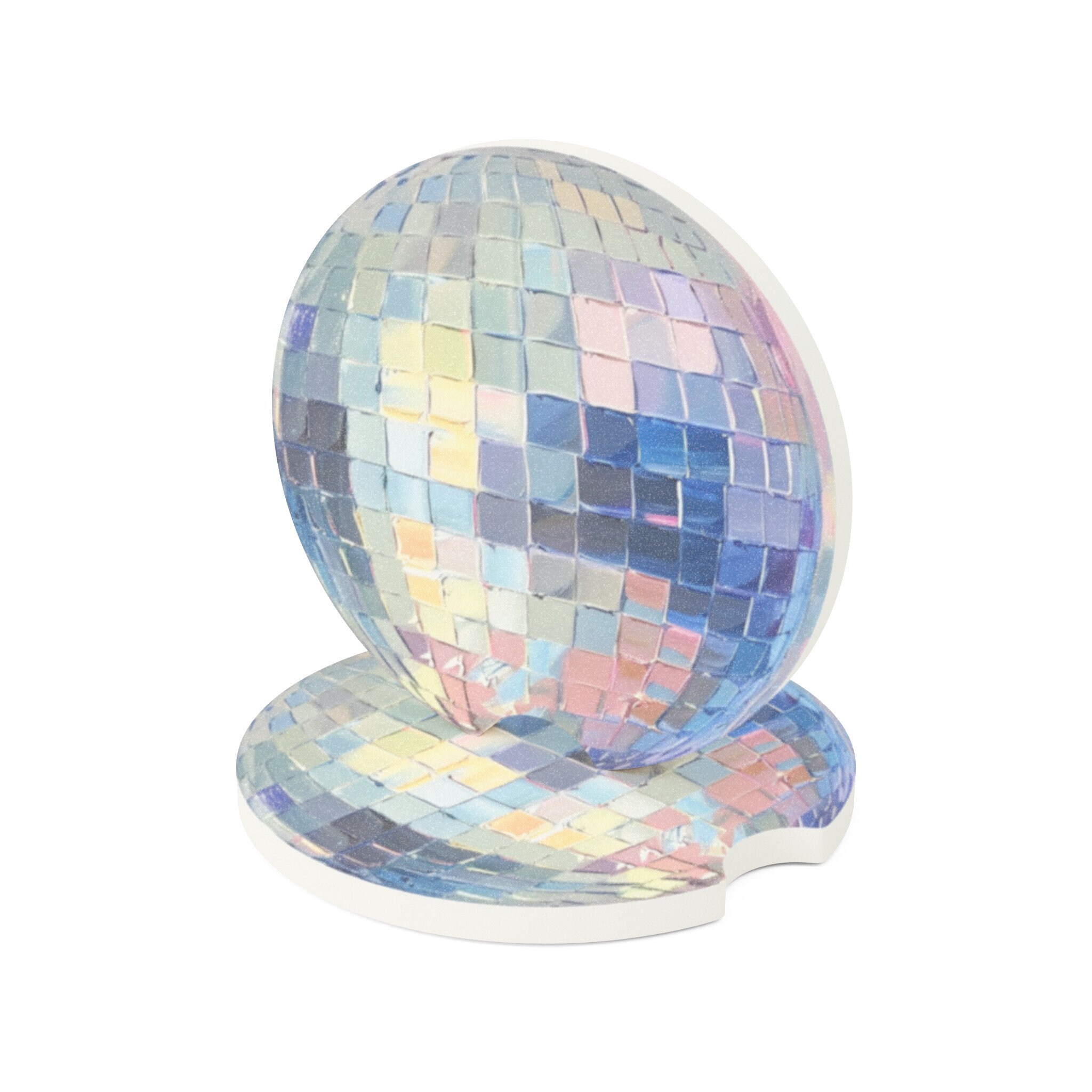 Disco Ball Soapstone Car Coaster, Trendy Disco Aesthetic Decor, Funky ...