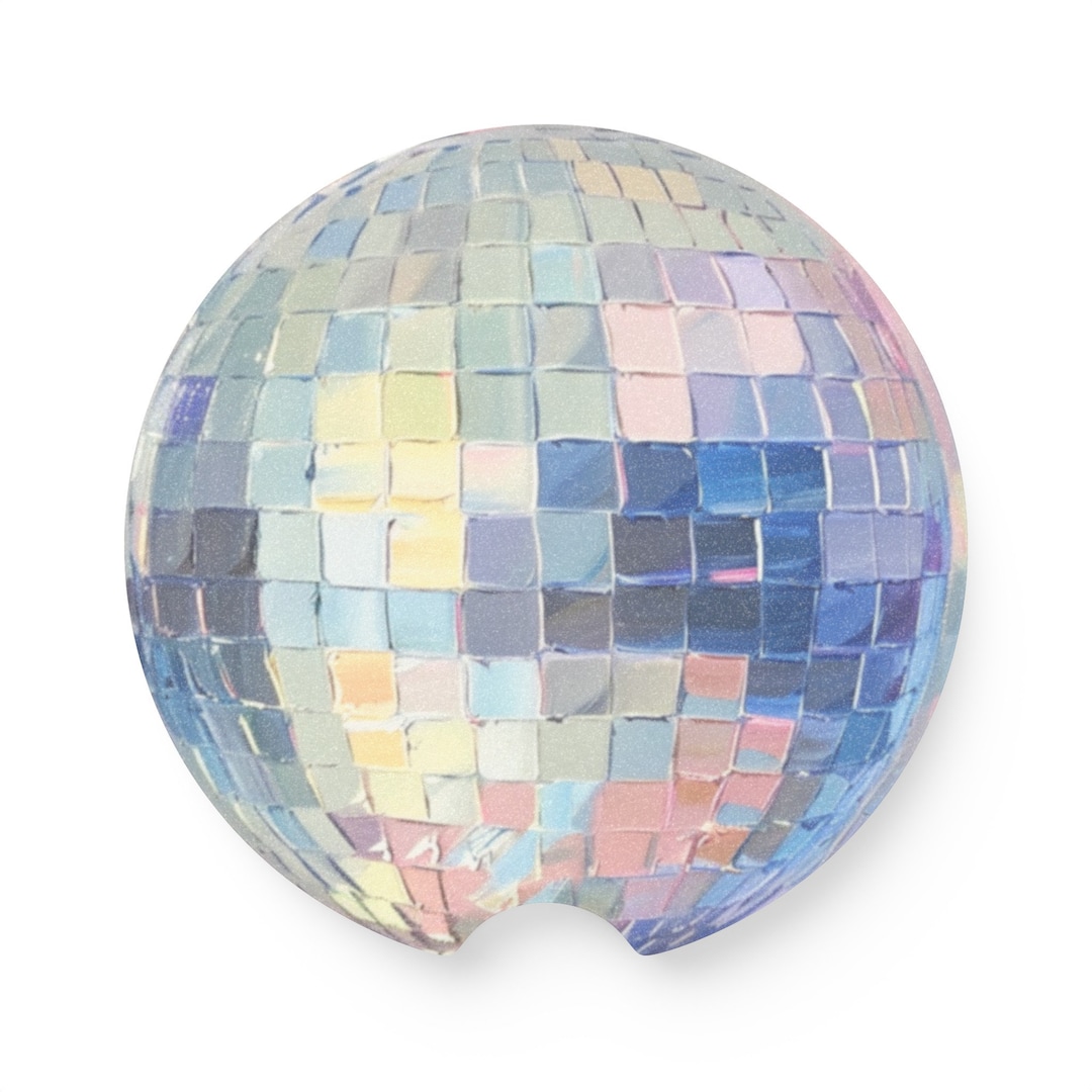 Disco Ball Soapstone Car Coaster, Trendy Disco Aesthetic Decor, Funky ...