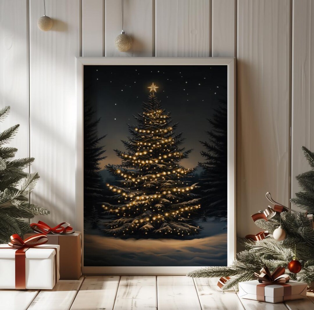 Christmas Tree Print, Christmas Tree Decor, Christmas Wall Art ...