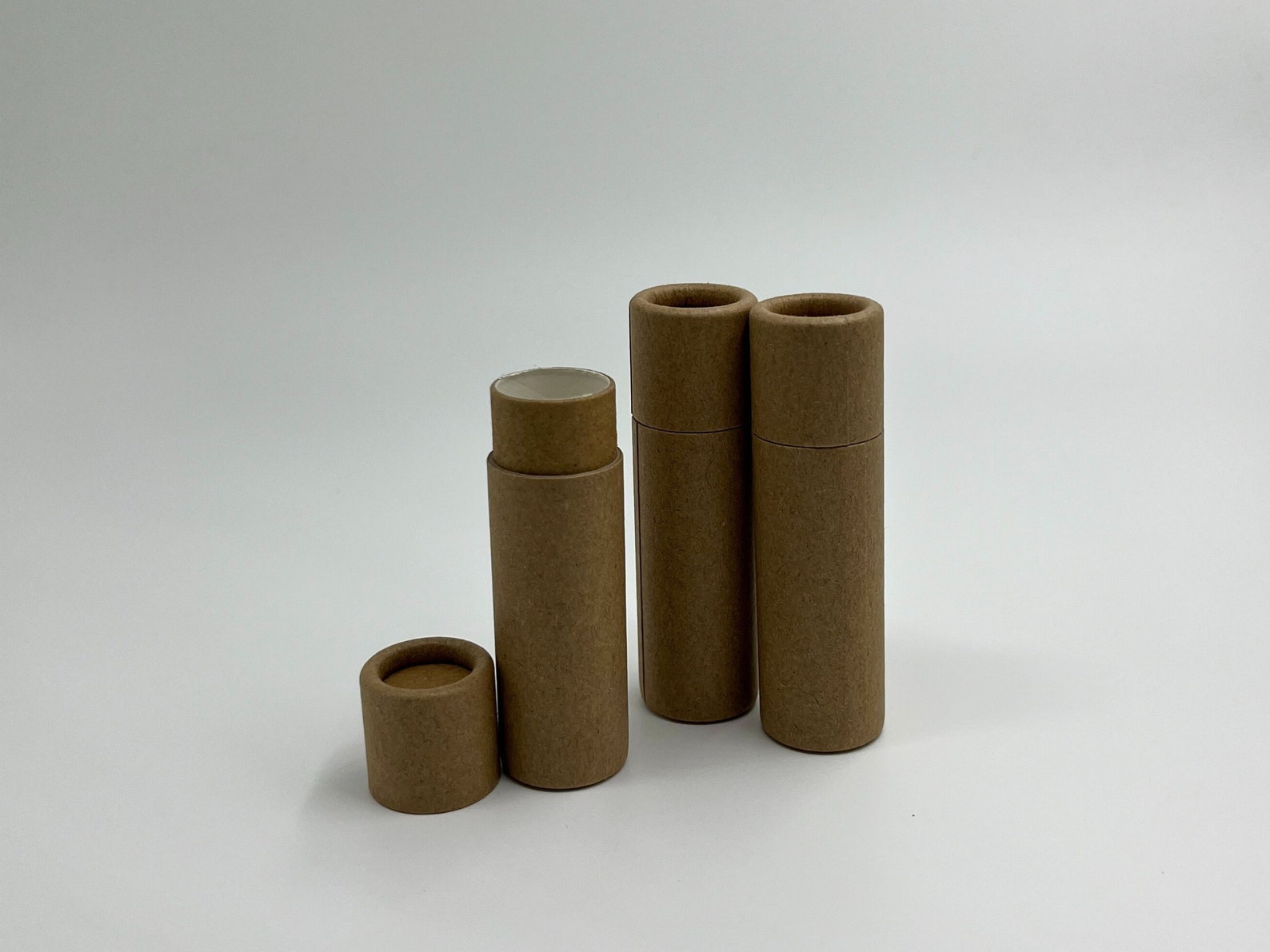 10 Count Kraft Cardboard Containers .3 Oz, Eco Friendly Chapstick Tubes ...