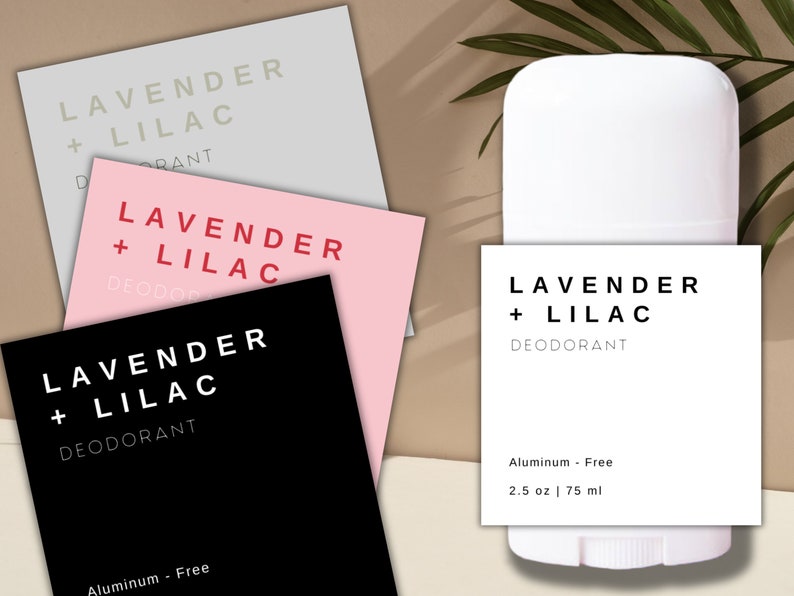 Editable Cosmetic Label for Small Business Custom Template Deodorant ...