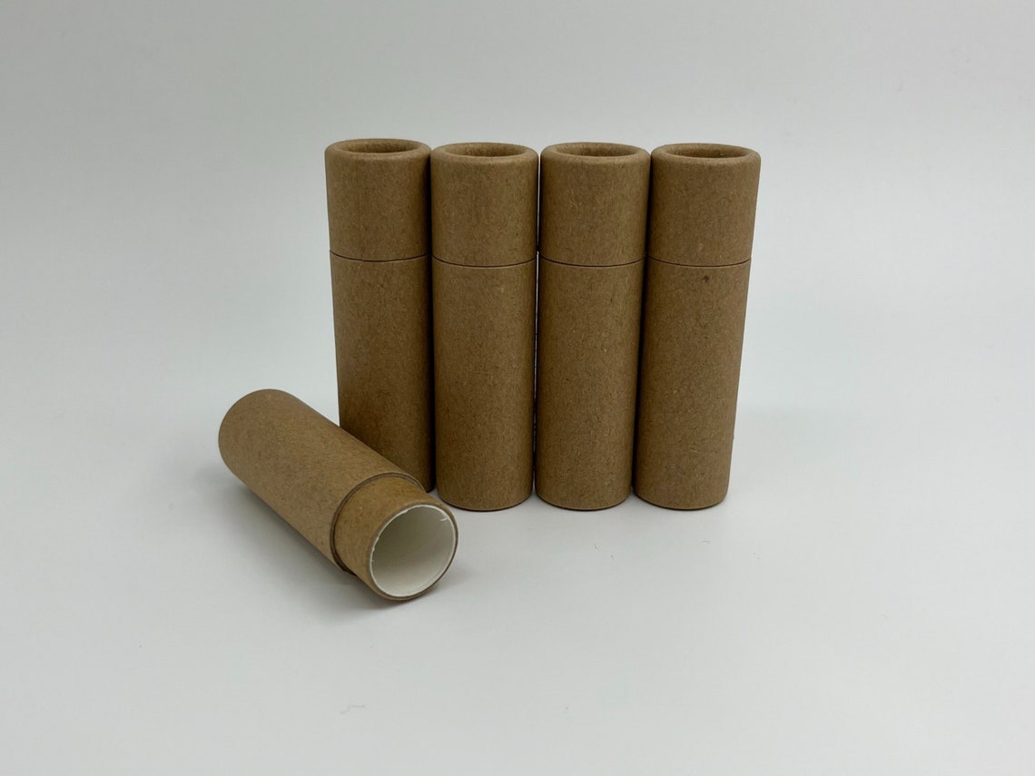 10 Count Kraft Cardboard Containers .3 Oz, Eco Friendly Chapstick Tubes ...