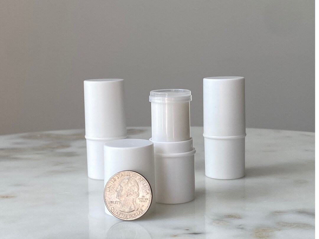 10 Count White Empty Chapstick Tubes, Mini Cosmetic Containers ...