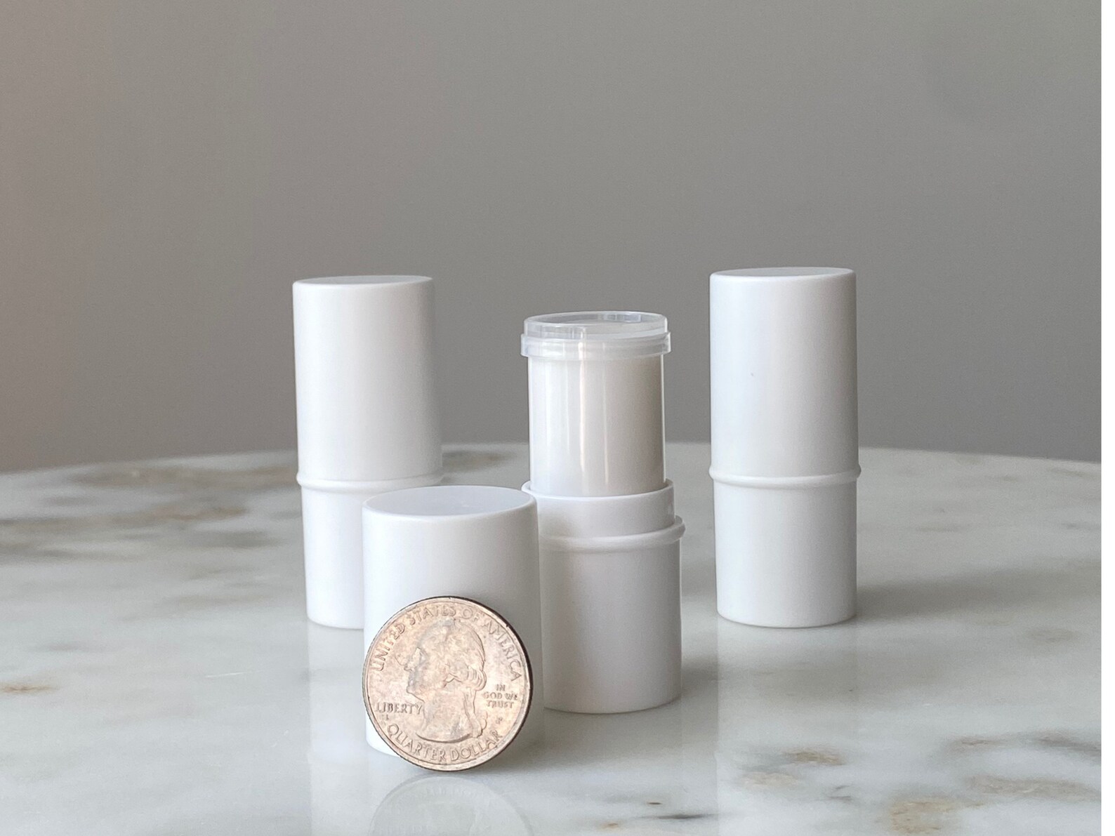 10 Count White Empty Chapstick Tubes, Mini Cosmetic Containers ...