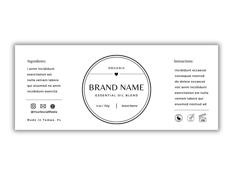 Editable Dropper Label Rectangle Product Template - Etsy