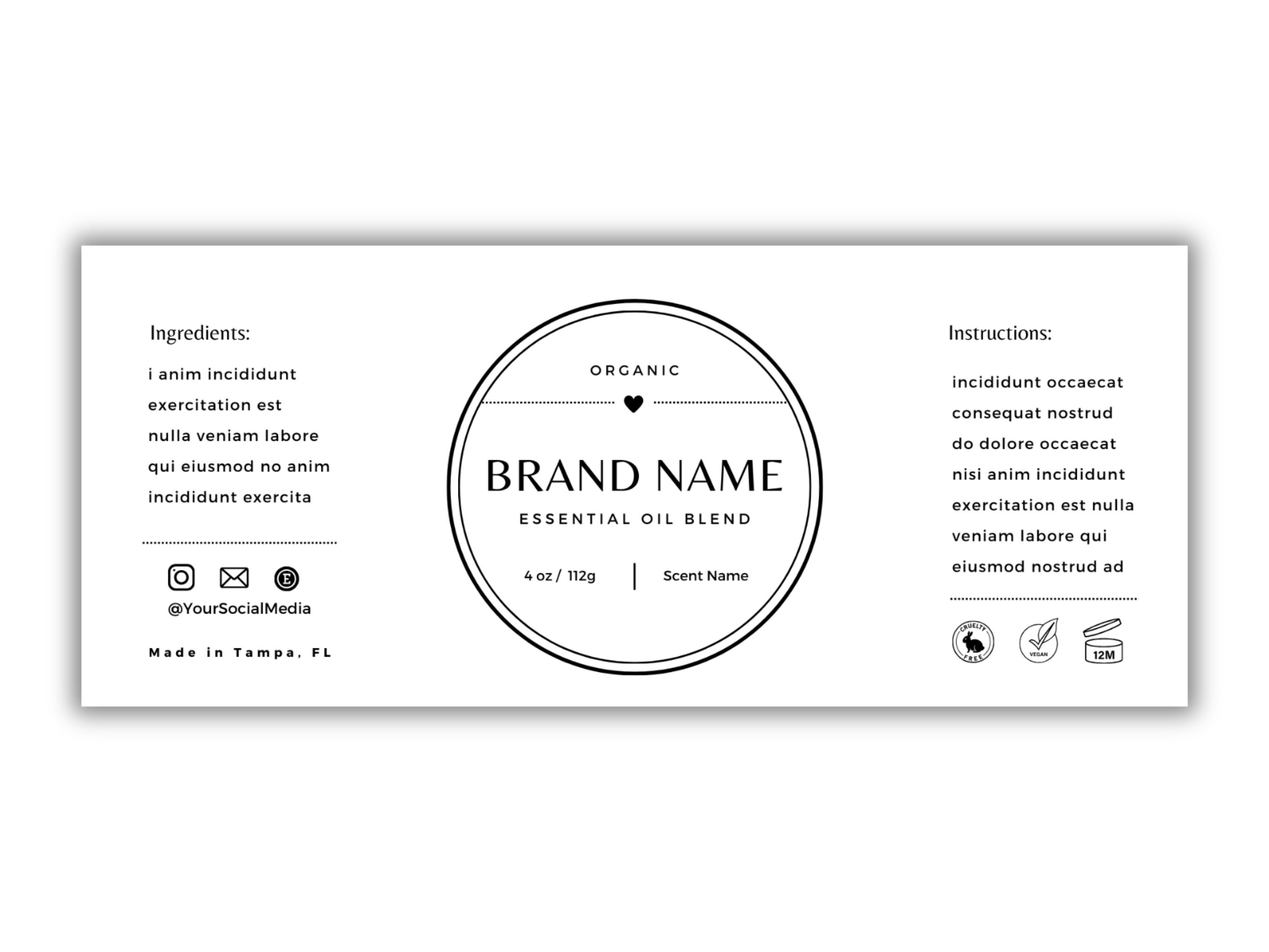 Editable Dropper Label Rectangle Product Template - Etsy