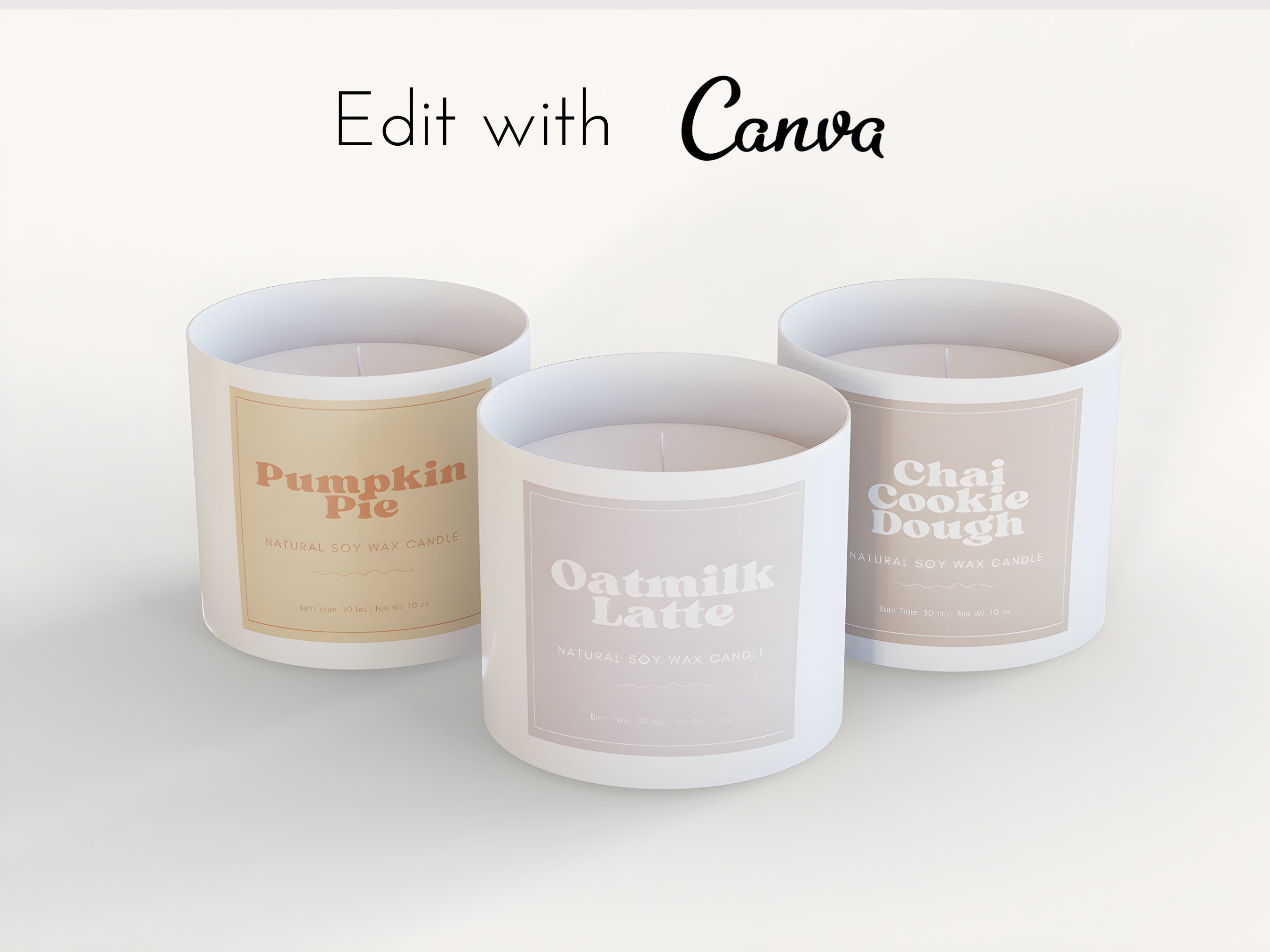 Canva Label Template, Fall Themed Editable Pre Made Label for ...