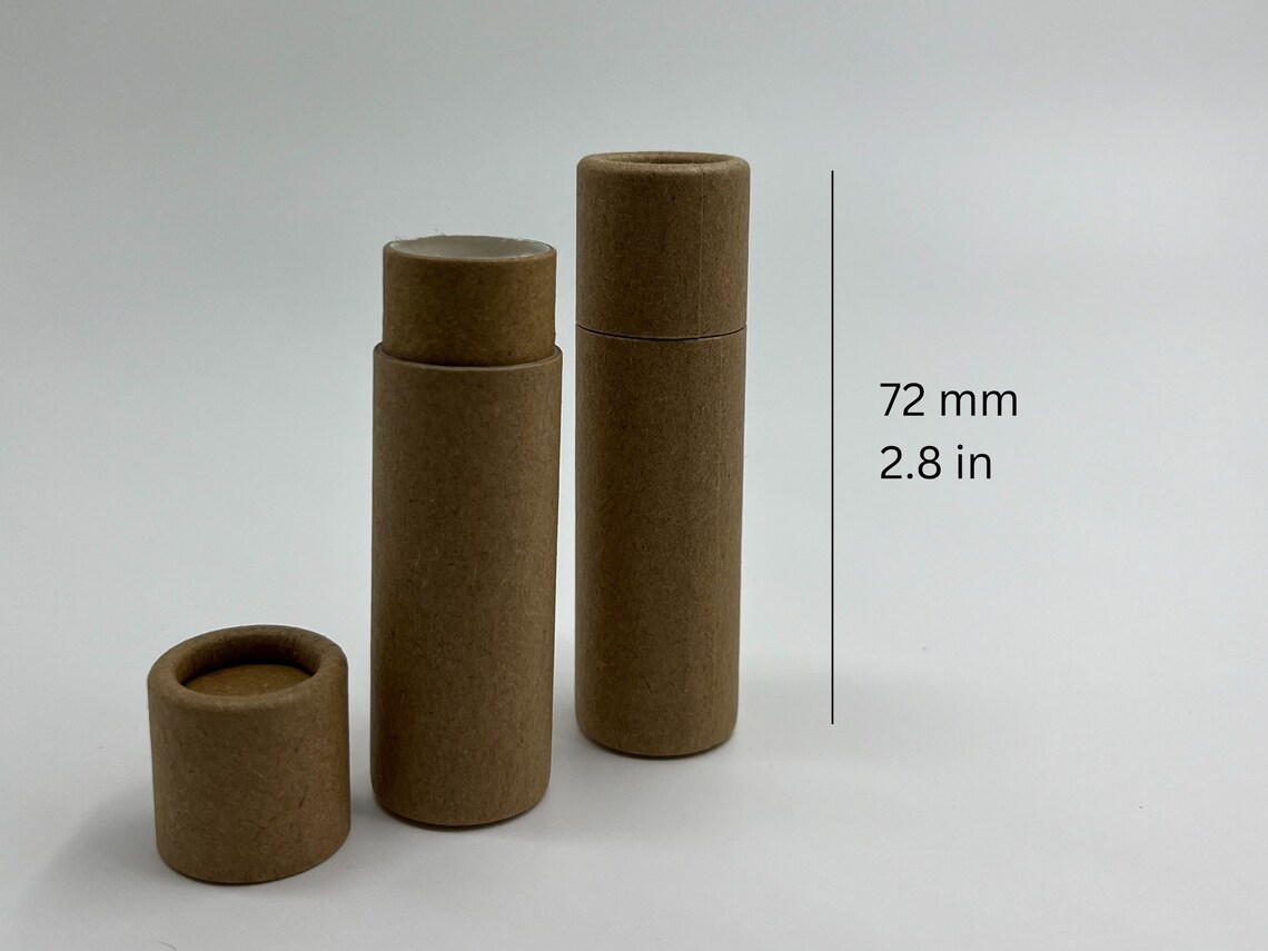 10 Count Kraft Cardboard Containers .3 Oz, Eco Friendly Chapstick Tubes ...