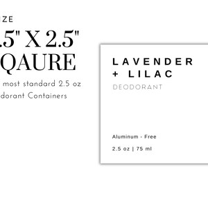 Editable Cosmetic Label for Small Business Custom Template Deodorant ...