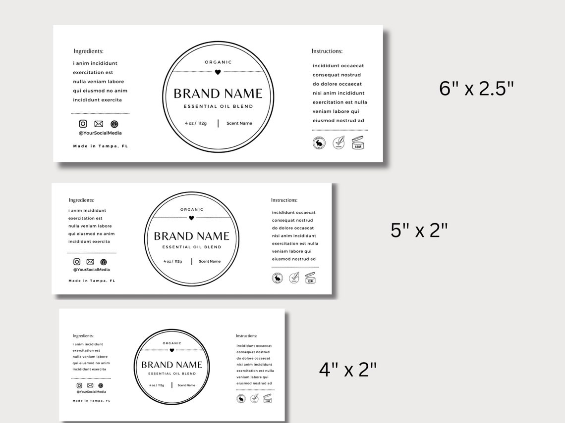 Editable Dropper Label Rectangle Product Template - Etsy