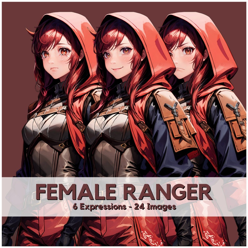 Fantasy Ranger Pngtuber Model Adventurous Virtual Avatar for Streaming ...