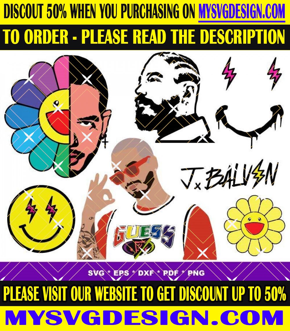 150 J Balvin Svg Bundle Layered SVG Cut File Clipart Png - Etsy
