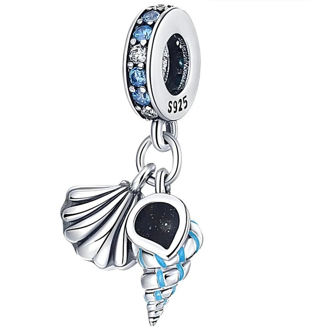 Charm 925 Silver Charmscharms Adaptable for Pandora Bracelet, Shell and ...