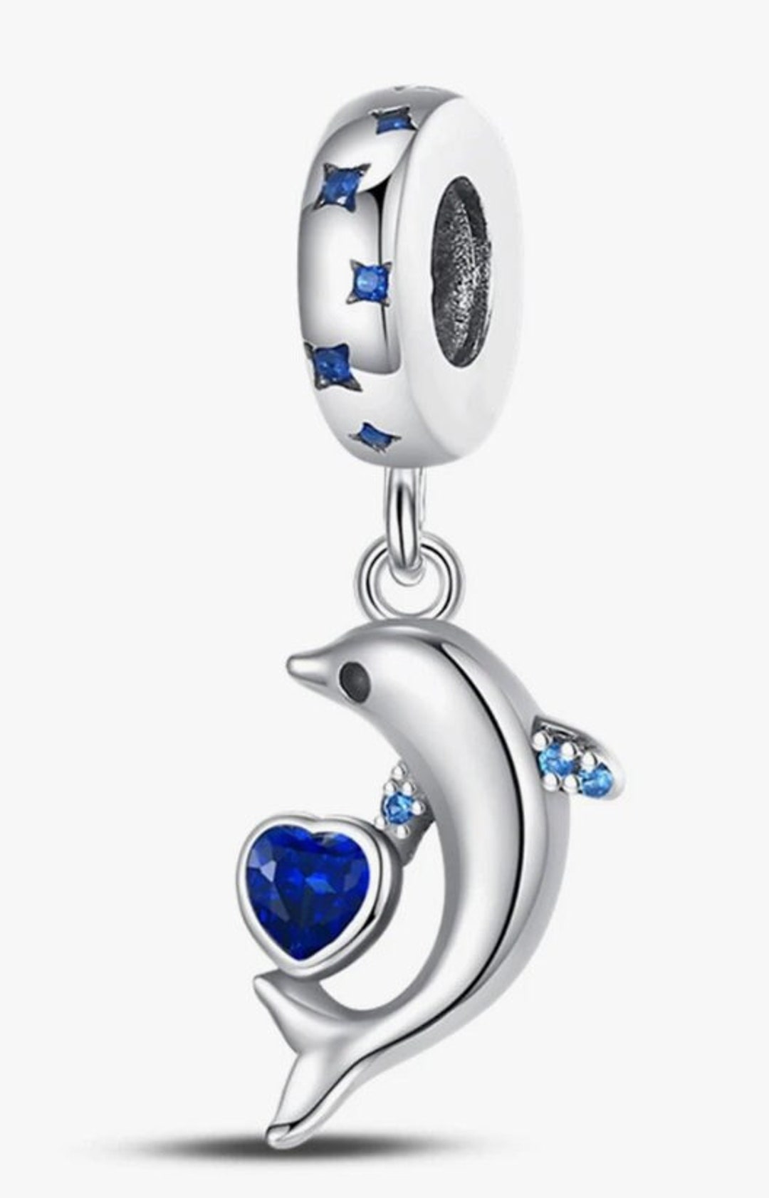 925 Silver Charmscharms Adaptable for Pandora Bracelet, Ocean Blue ...