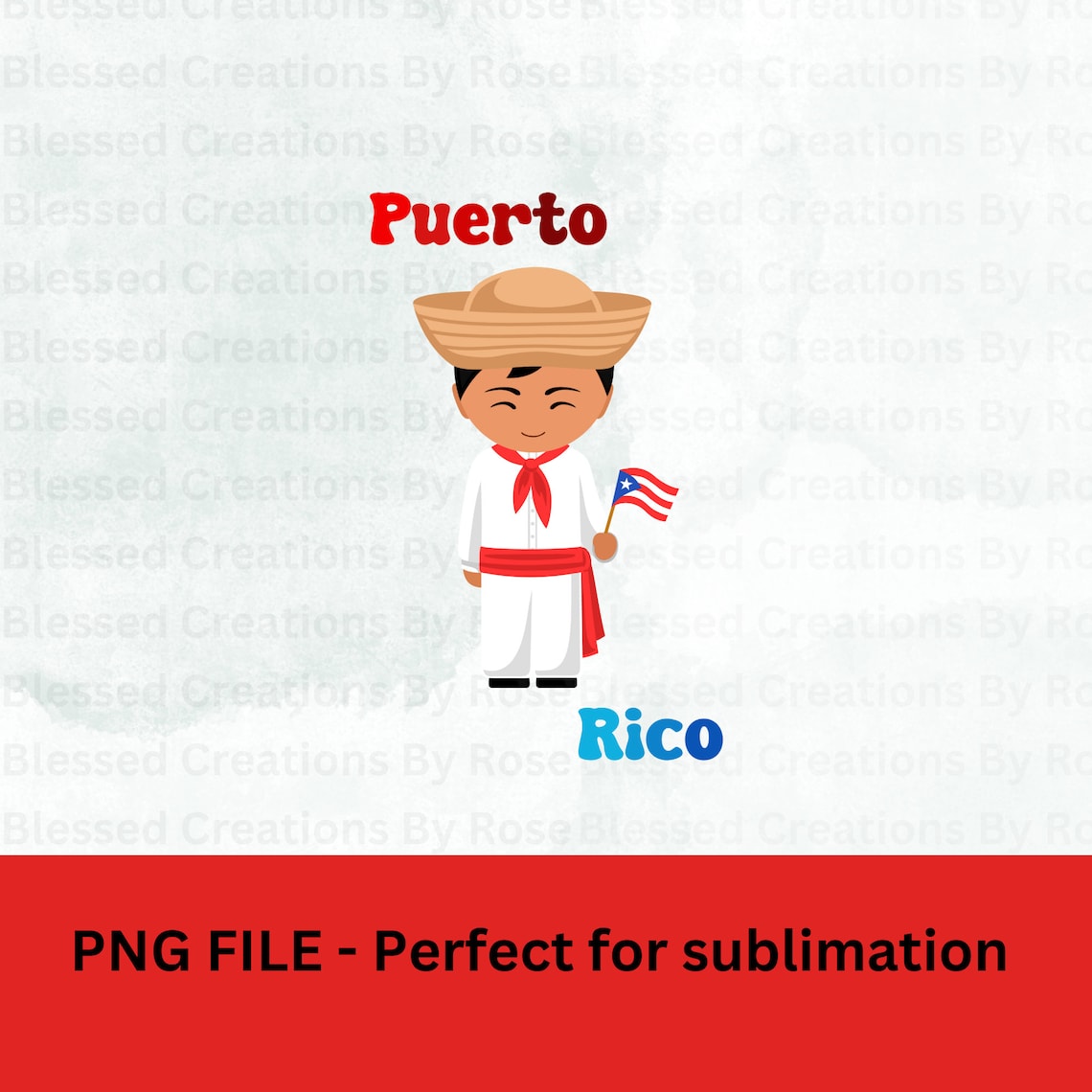 Puerto Rican Jibaro - PNG - Sublimation Design - T-shirt - Keychain ...