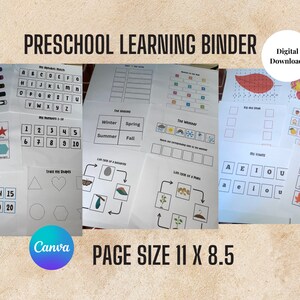 Preschool Activity Binder - Activity Worksheets for Kids - Digital ...