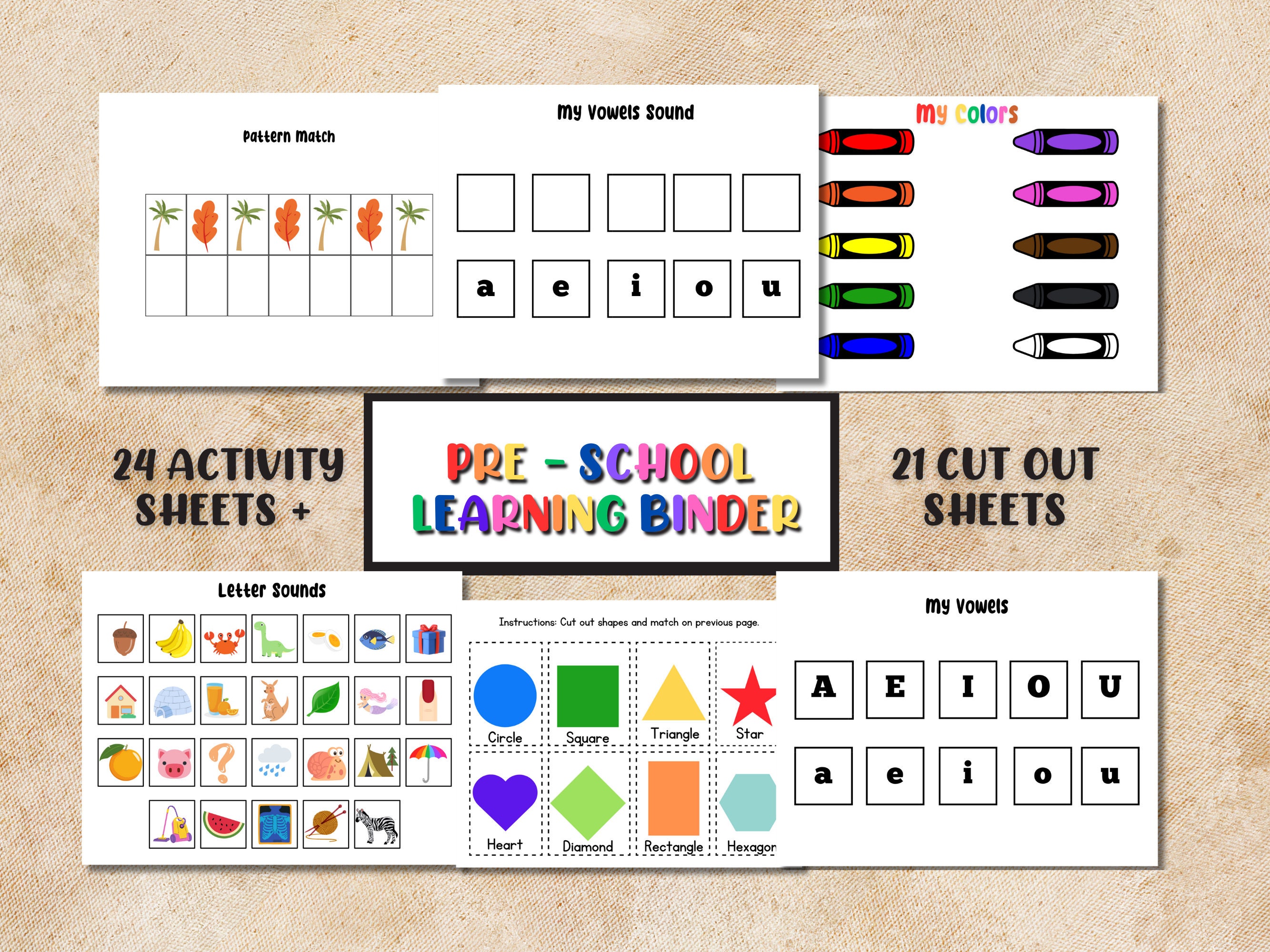 Preschool Activity Binder Activity Worksheets for Kids Digital Download ...