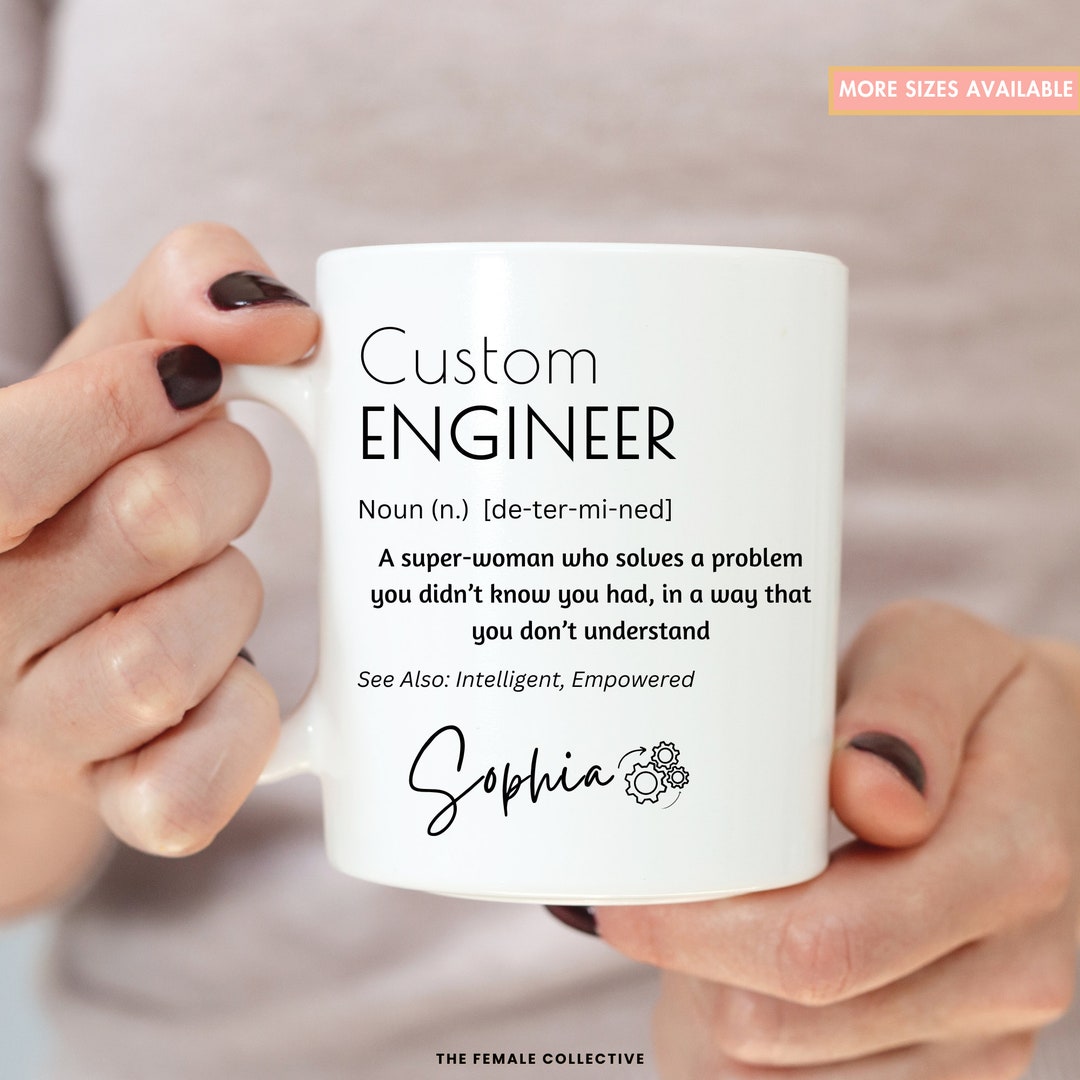 Custom Name and Engineer Degree Mug Profession Coffee Mug Gift for Back ...