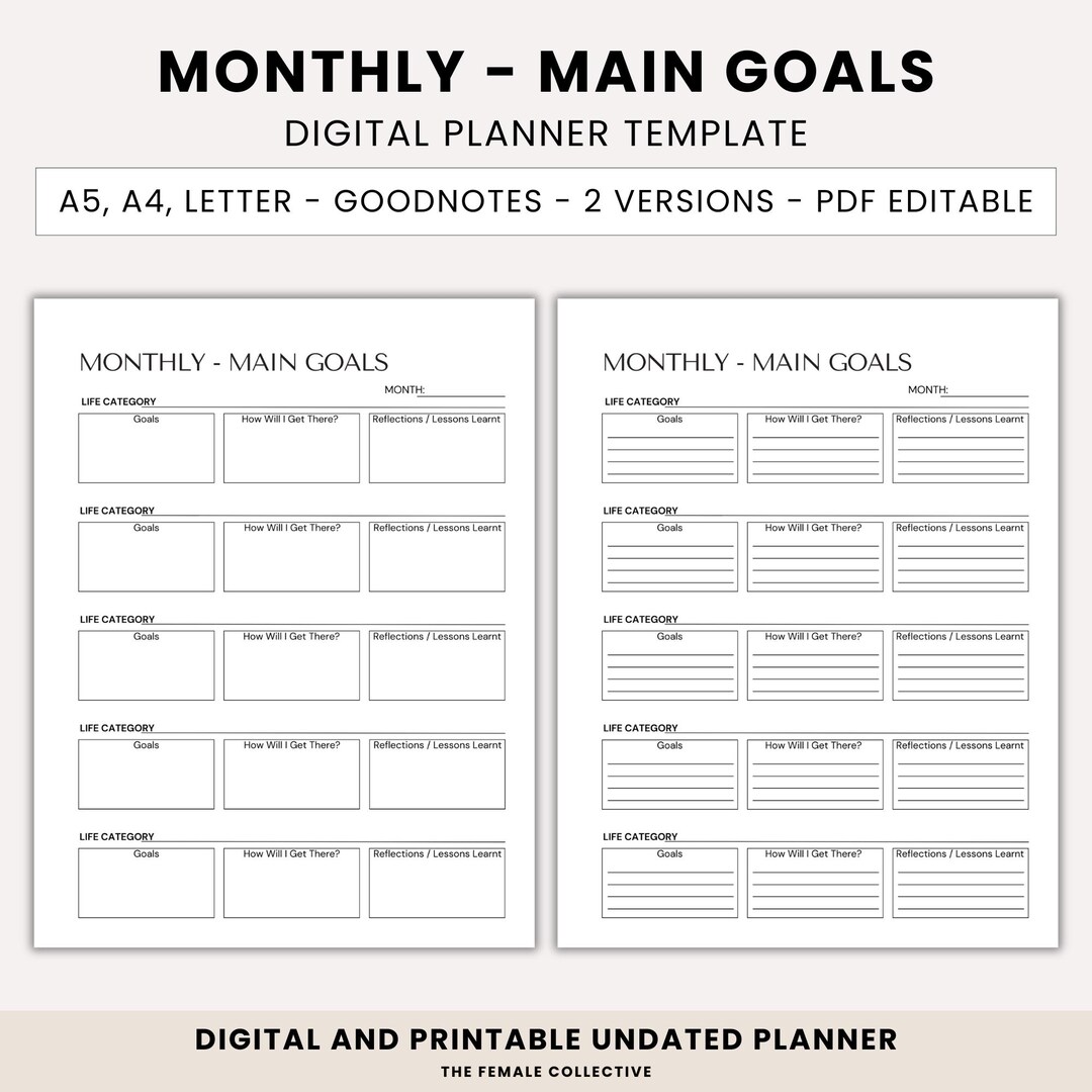 SMART Goal Setting Worksheet Planner for Goals Tracker Gift for Daily ...