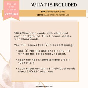 Affirmatives Daily Reminders Printable Affirmation Cards Positive Quote ...