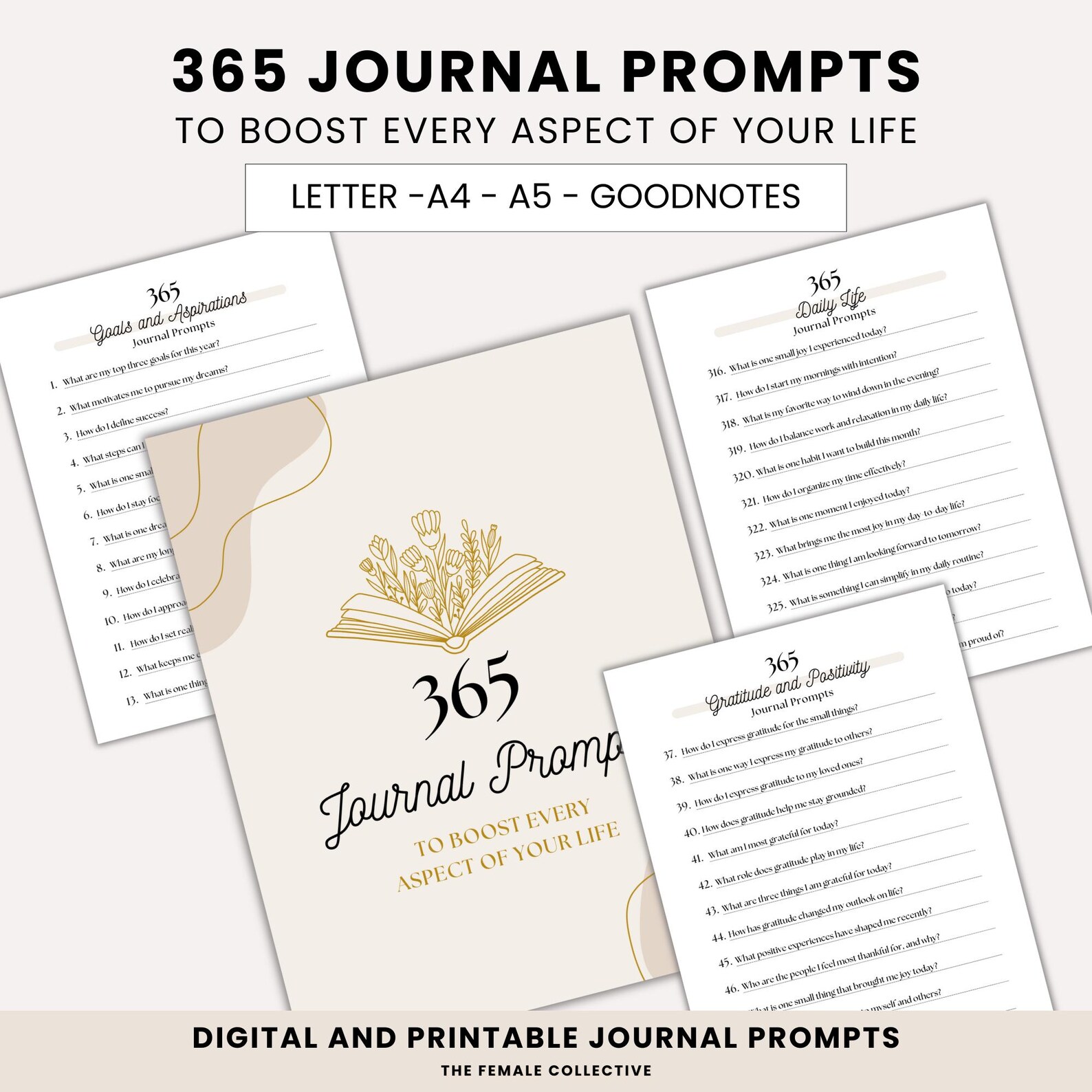 Daily Journal Prompts Printable Mindfulness Journaling Prompts for ...