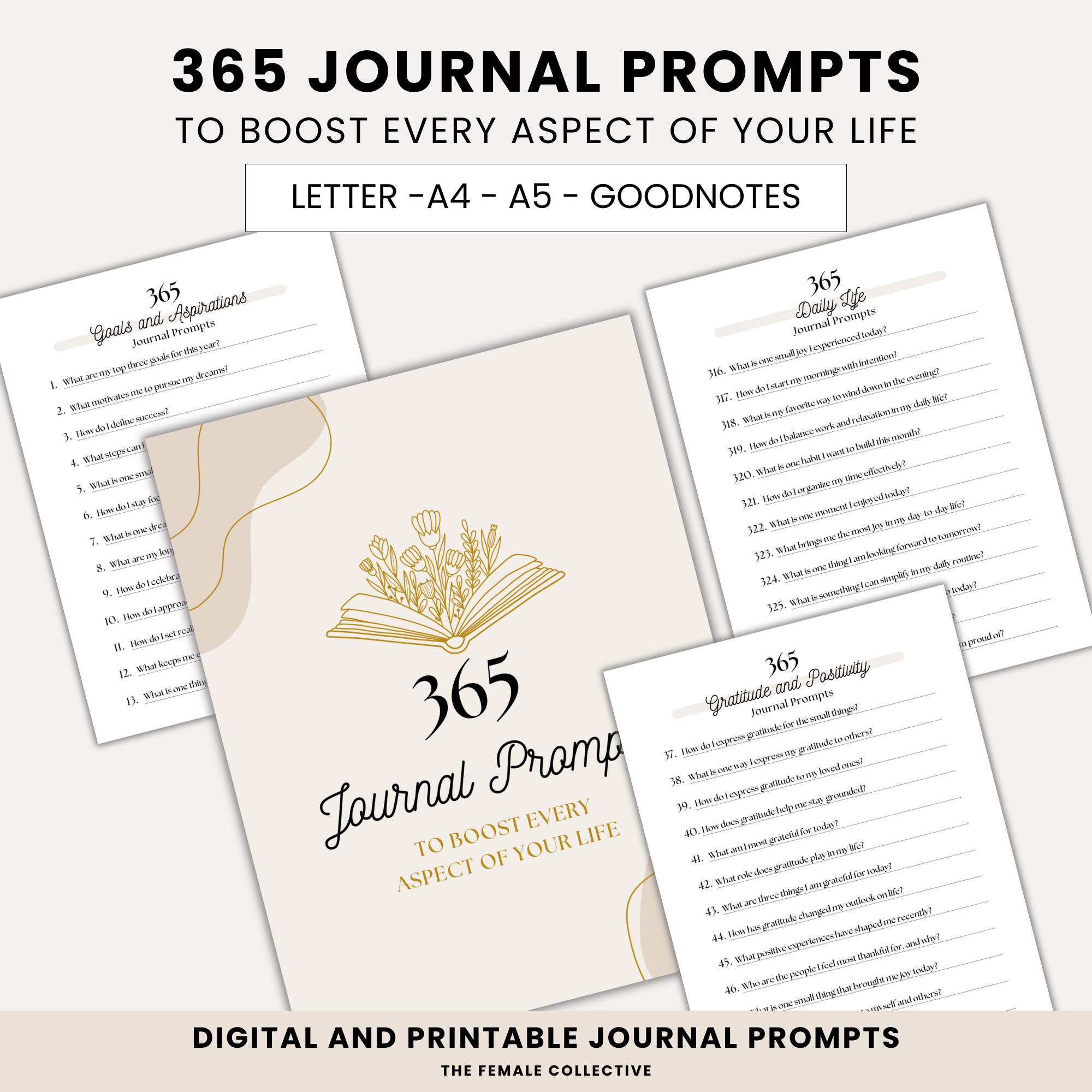 Daily Journal Prompts Printable Mindfulness Journaling Prompts for ...