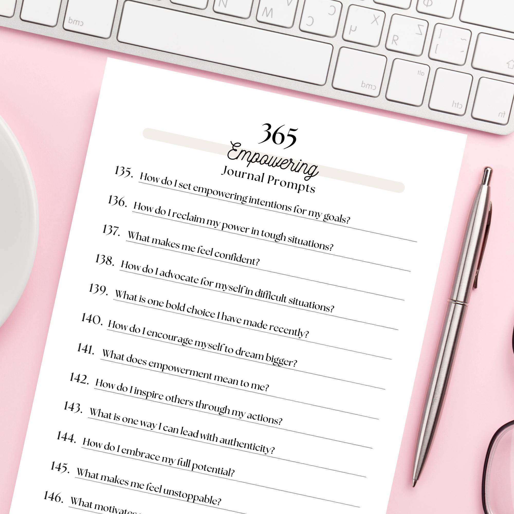 Daily Journal Prompts Printable Mindfulness Journaling Prompts for ...