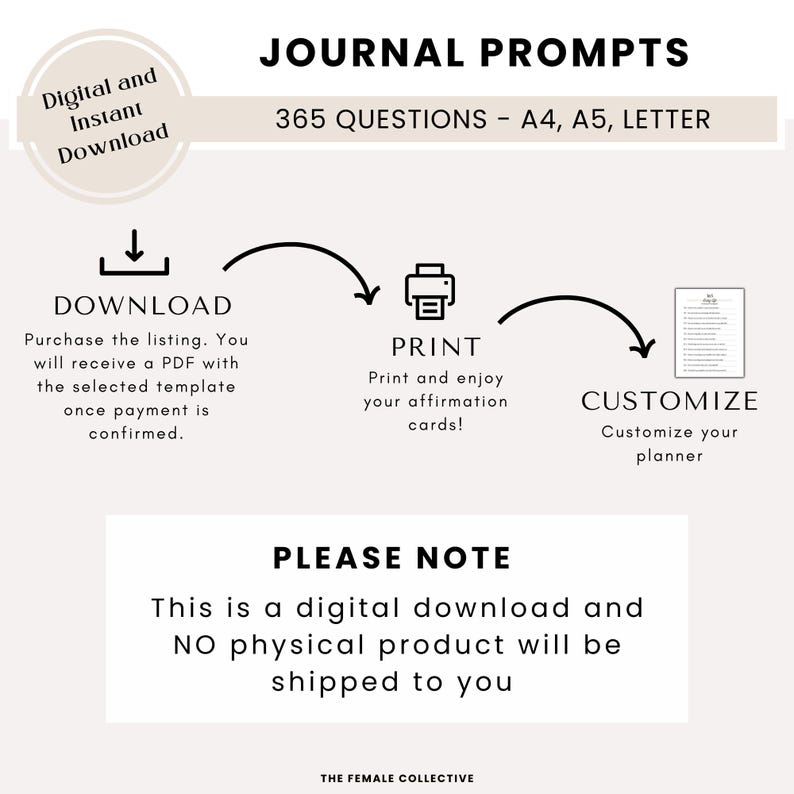 Daily Journal Prompts Printable Mindfulness Journaling Prompts for ...