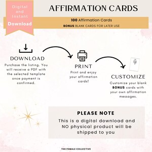 Affirmatives Daily Reminders Printable Affirmation Cards Positive Quote ...