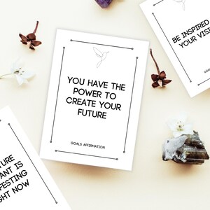 SMART Goals Affirmations Cards Printable Vision Board Cards Kit ...