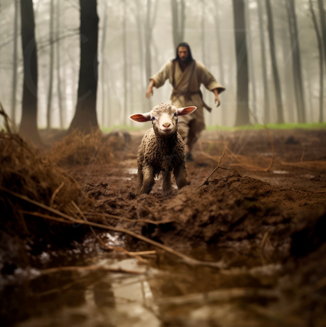 The Good Shepherd, Christ Will Save the Lamb, Bible Verse Wall Art ...