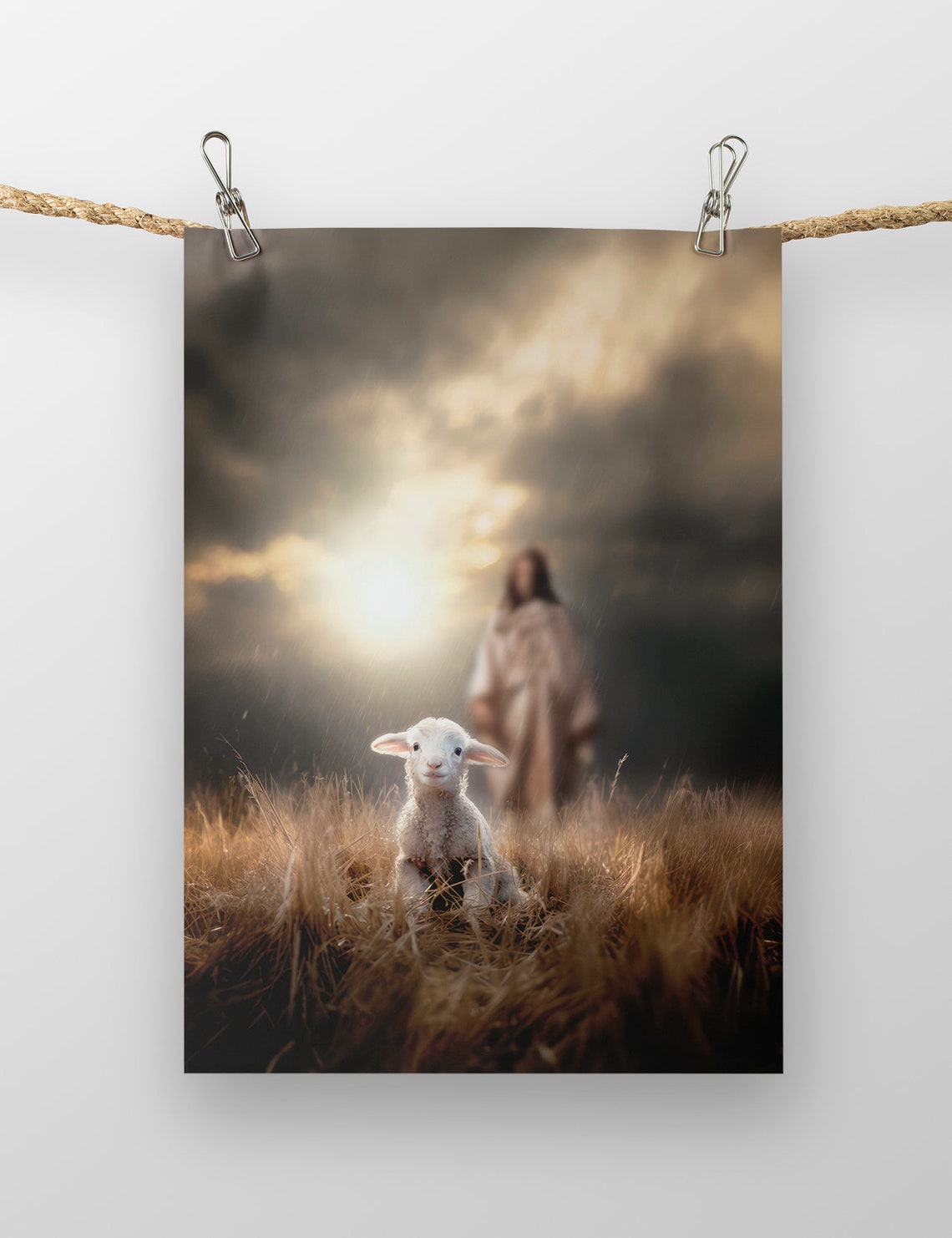 Christ Will Save the Lamb, the Good Shepherd, Bible Verse Wall Art ...