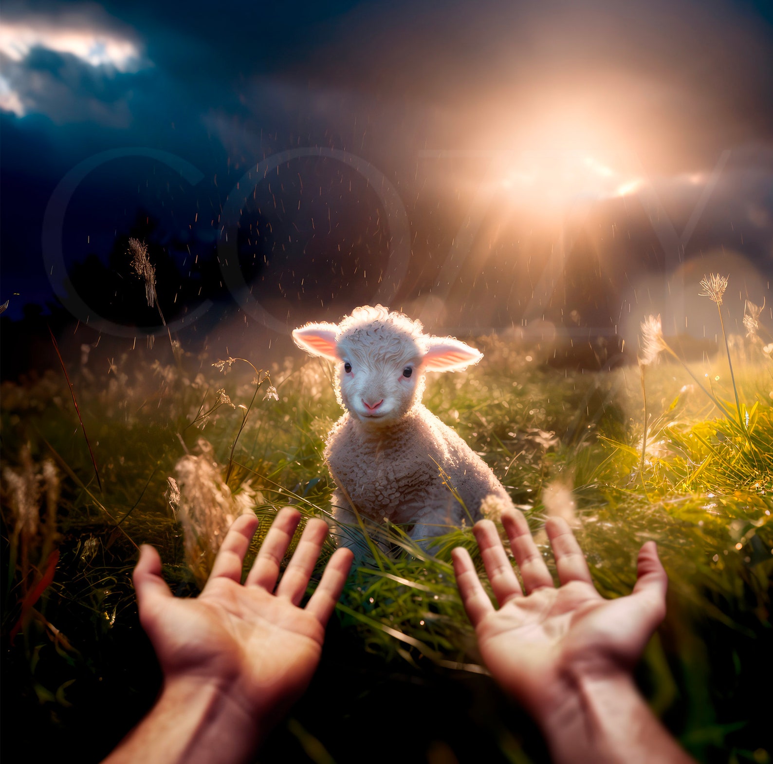The Good Shepherd, Christ Will Save the Lamb, Bible Verse Wall Art ...
