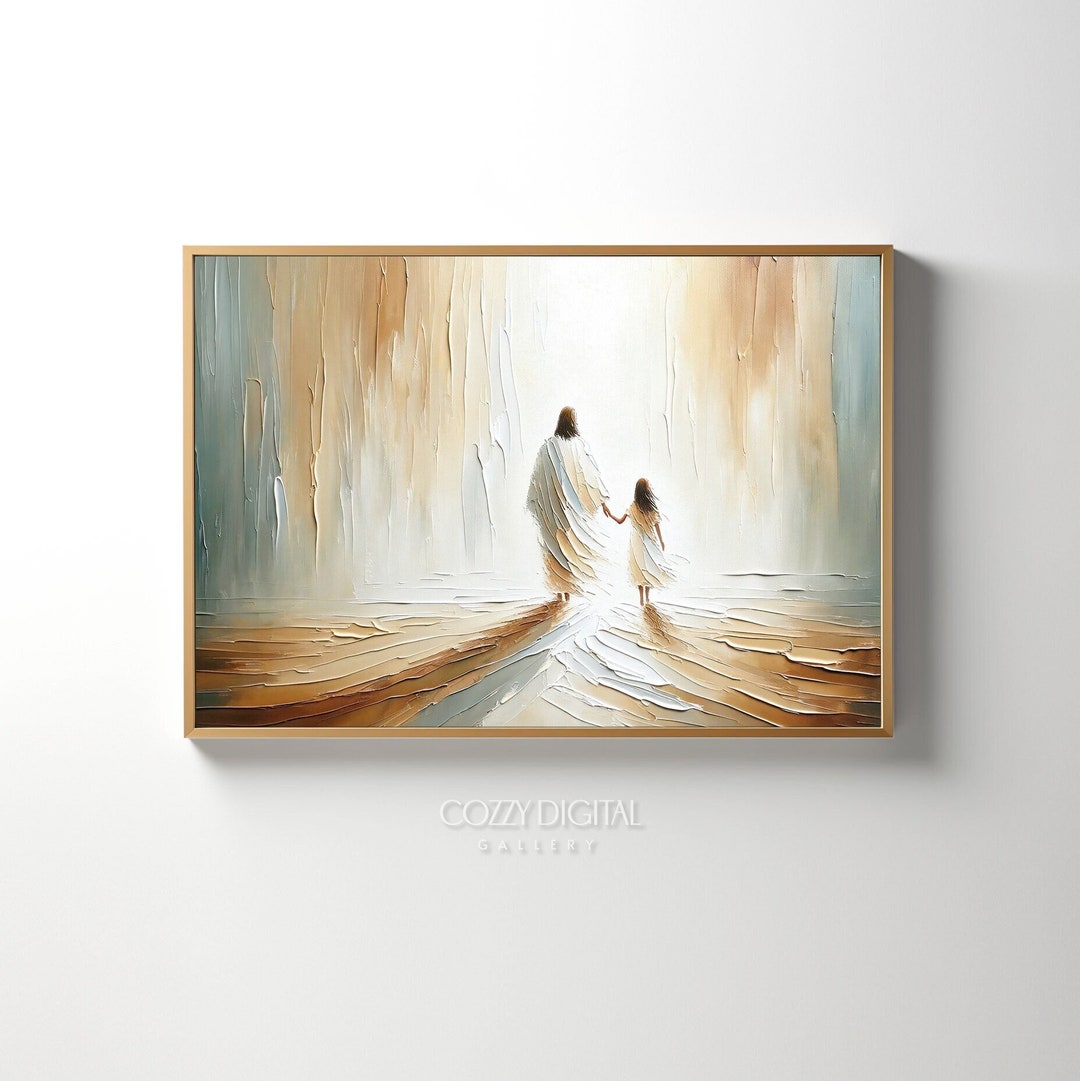 Walking With Jesus | Jesus Christ Walking With a Girl | Bible Art ...