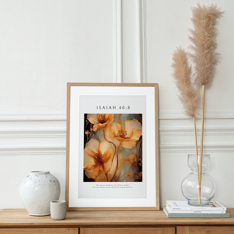 Isaiah 40 Floral Poster Digital Download Modern Scripture - Etsy