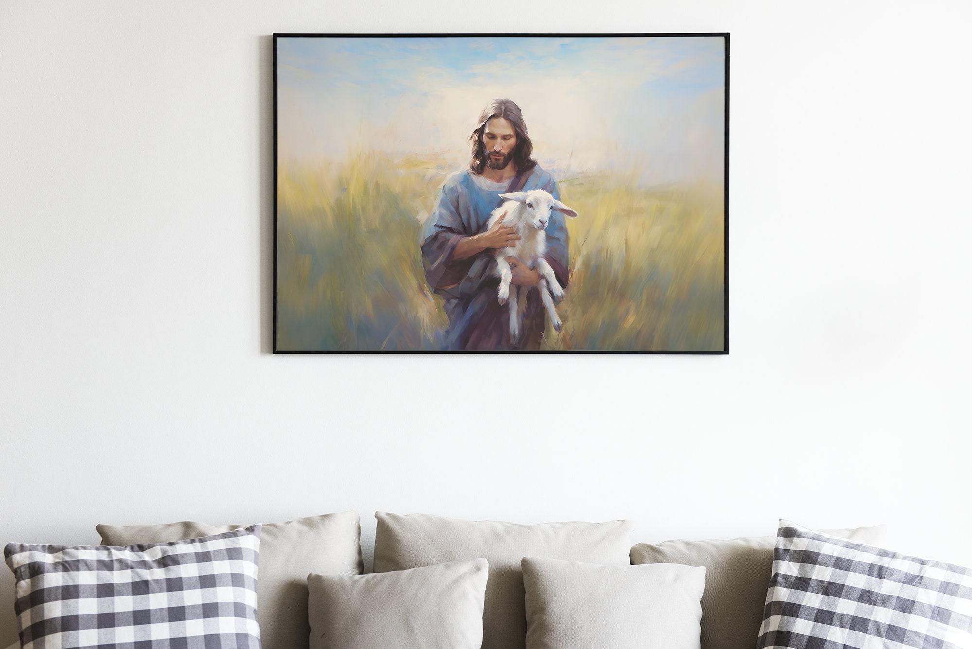 The Good Shepherd Horizontal Jesus Portrait the Journey - Etsy